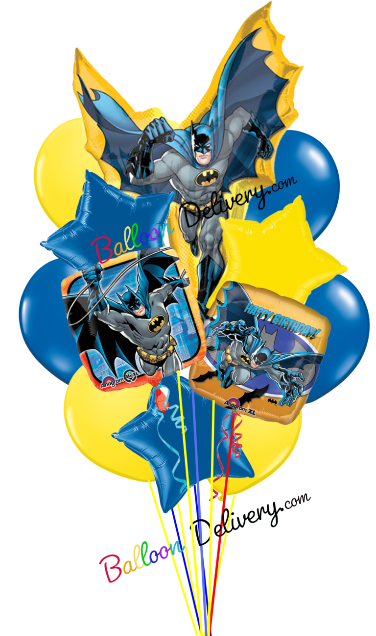 Batman Deluxe Balloon Centerpiece/Bouquet