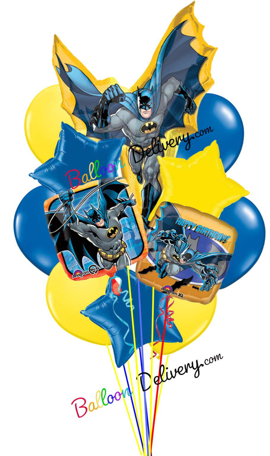Batman Deluxe Balloon Centerpiece/Bouquet
