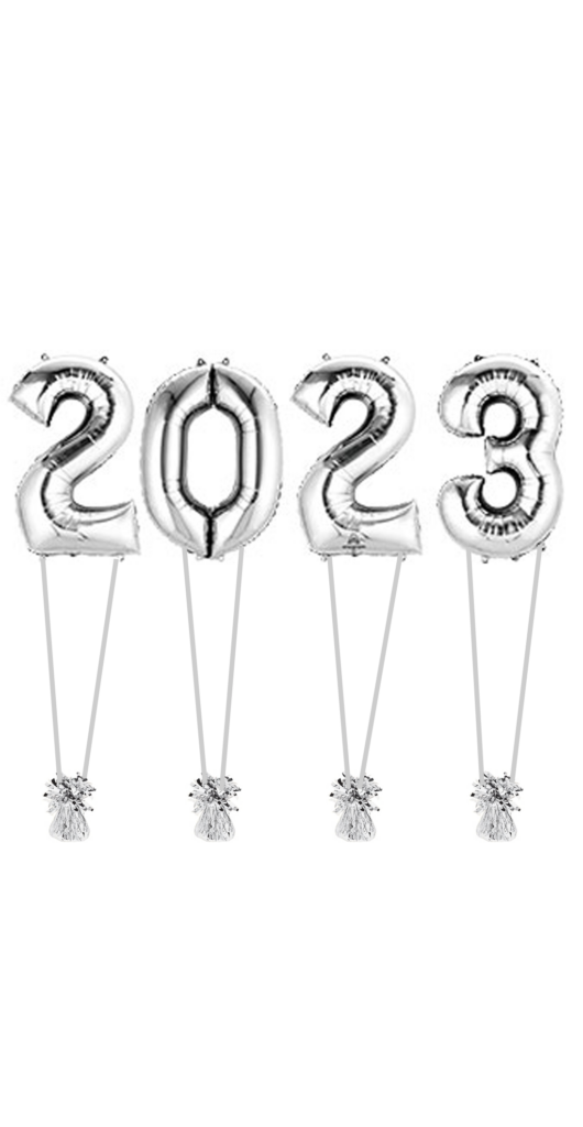2023 Graduation Mylar Balloon Display (Silver)